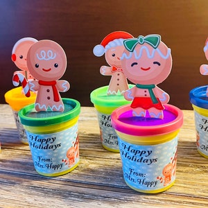 Personalized Gingerbread Gift Kids Play-doh, Class Gift, Christmas ...
