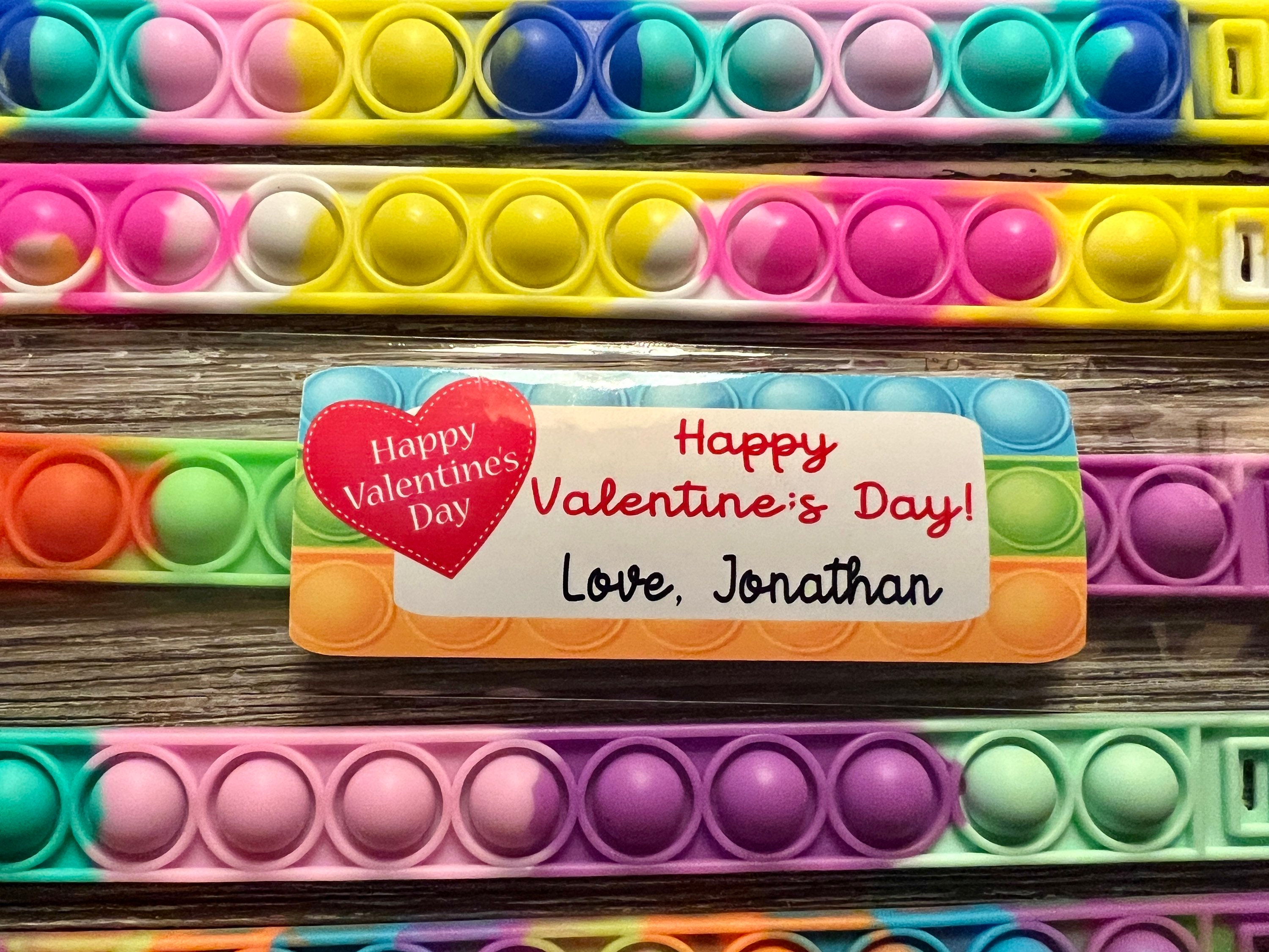 Valentines Day Kids Favors Pop It Bracelet Valentines Gift - Etsy