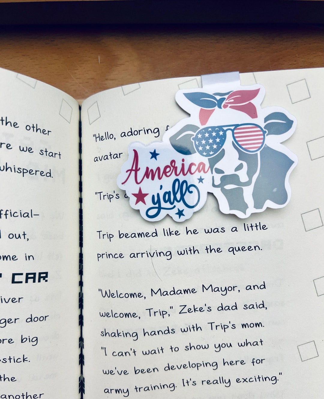 Patriotic Magnetic Bookmark Holographic ,american Flag Bookmark , Back ...