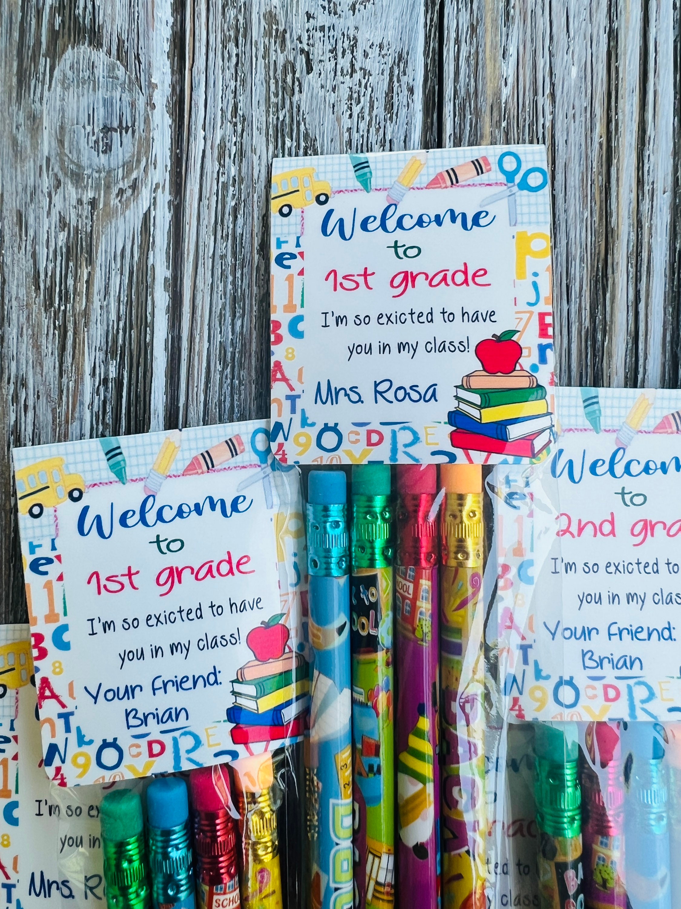 Personalized Back to School Pencil Gift Favors Pencils - Etsy