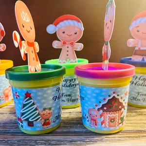 Personalized Gingerbread Gift Kids Play-doh, Class Gift, Christmas ...