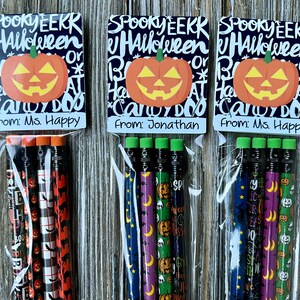 Personalized Halloween Gift Favors, Pencils, Ghouls Night, Students ...
