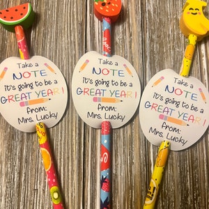 Personalized Tag With Pencil and Eraser , Back to School Gift, Student ...