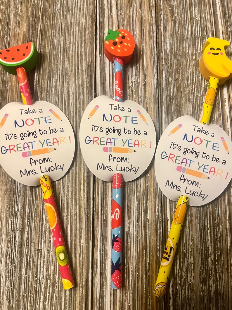 Personalized Tag With Pencil and Eraser Back to School Gift - Etsy