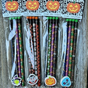Personalized Halloween Gift Favors, Pencils, Ghouls Night, Students ...