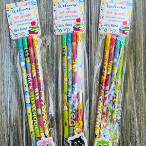 Personalized Back to School Pencil Gift Favors , Pencils, Students ...