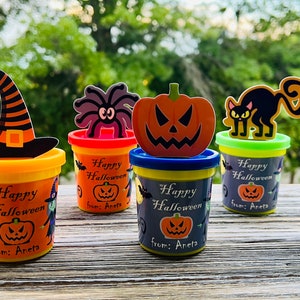 Halloween Playdoh Party Favors, Personalized Gifts for Kids , Halloween ...