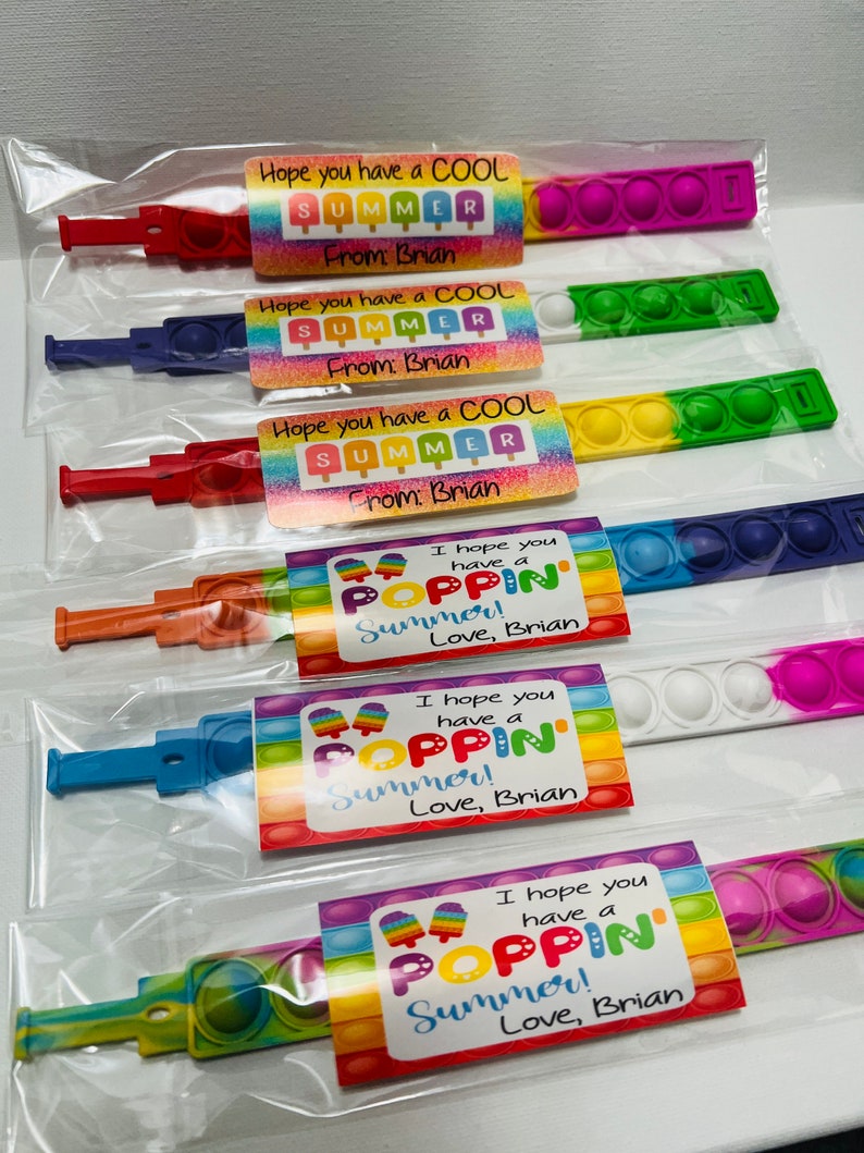 Pop It Bracelet , End of School Gift , Classroom Gifts , Students ...