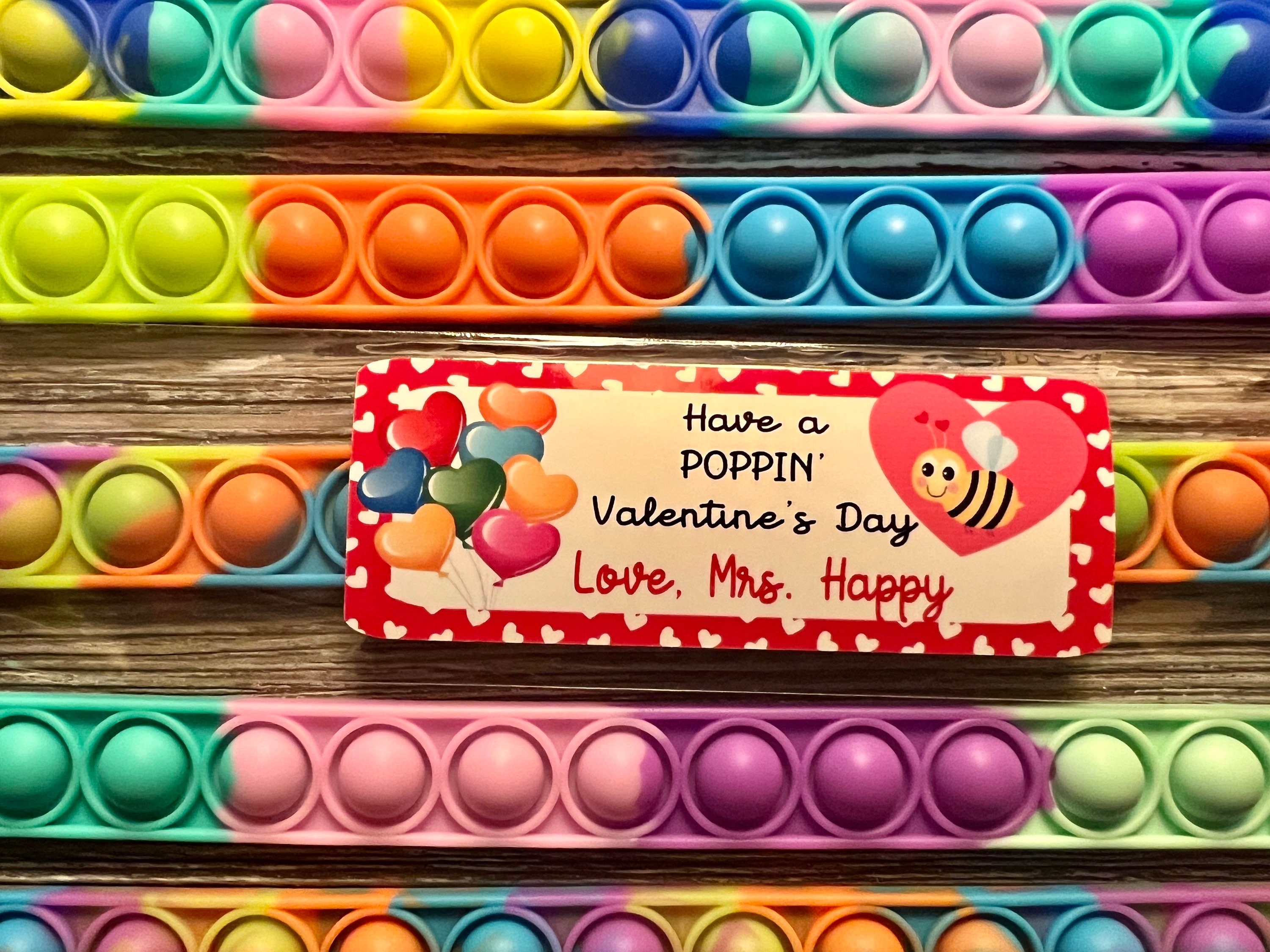 Valentines Day Kids Favors Pop It Bracelet Valentines Gift - Etsy