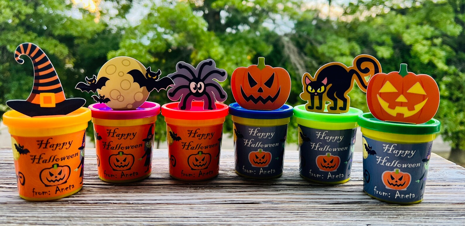 Halloween Playdoh Party Favors Personalized Gifts for Kids - Etsy