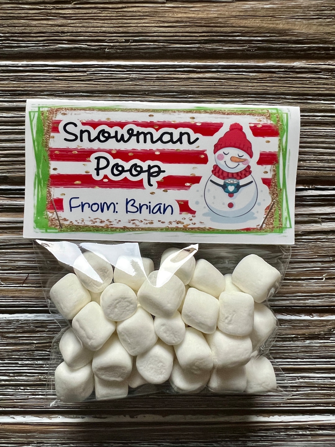 Snowman Poop Christmas Candy Party Favors, Christmas Chocolate Candy ...