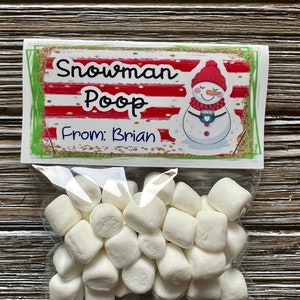 Snowman Poop Christmas Candy Party Favors, Christmas Chocolate Candy ...