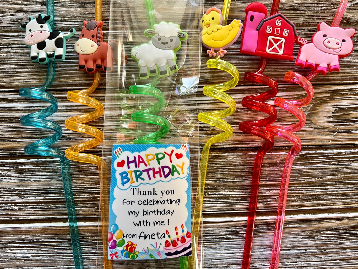 Farm Animals Party Favors, Kids Birthday, Party Favors, Personalized ...