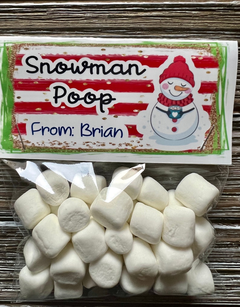 Snowman Poop Christmas Candy Party Favors, Christmas Chocolate Candy ...