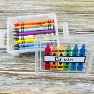 Personalized Crayon Box , School Supplies , Crayon Container, Back to ...