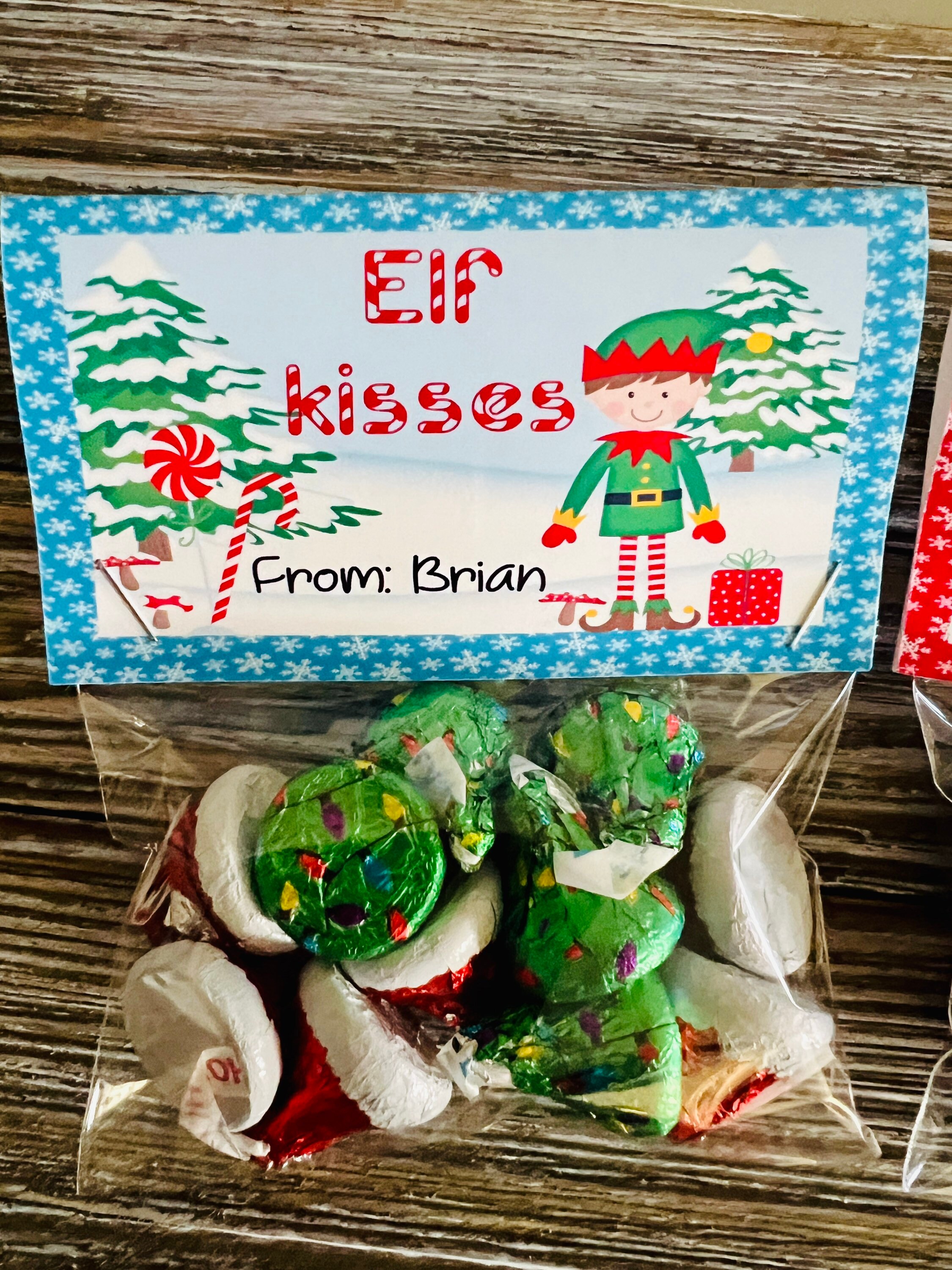 Elf Kisses Chocolate Party Favors Bag, Elves, Christmas Candy ...