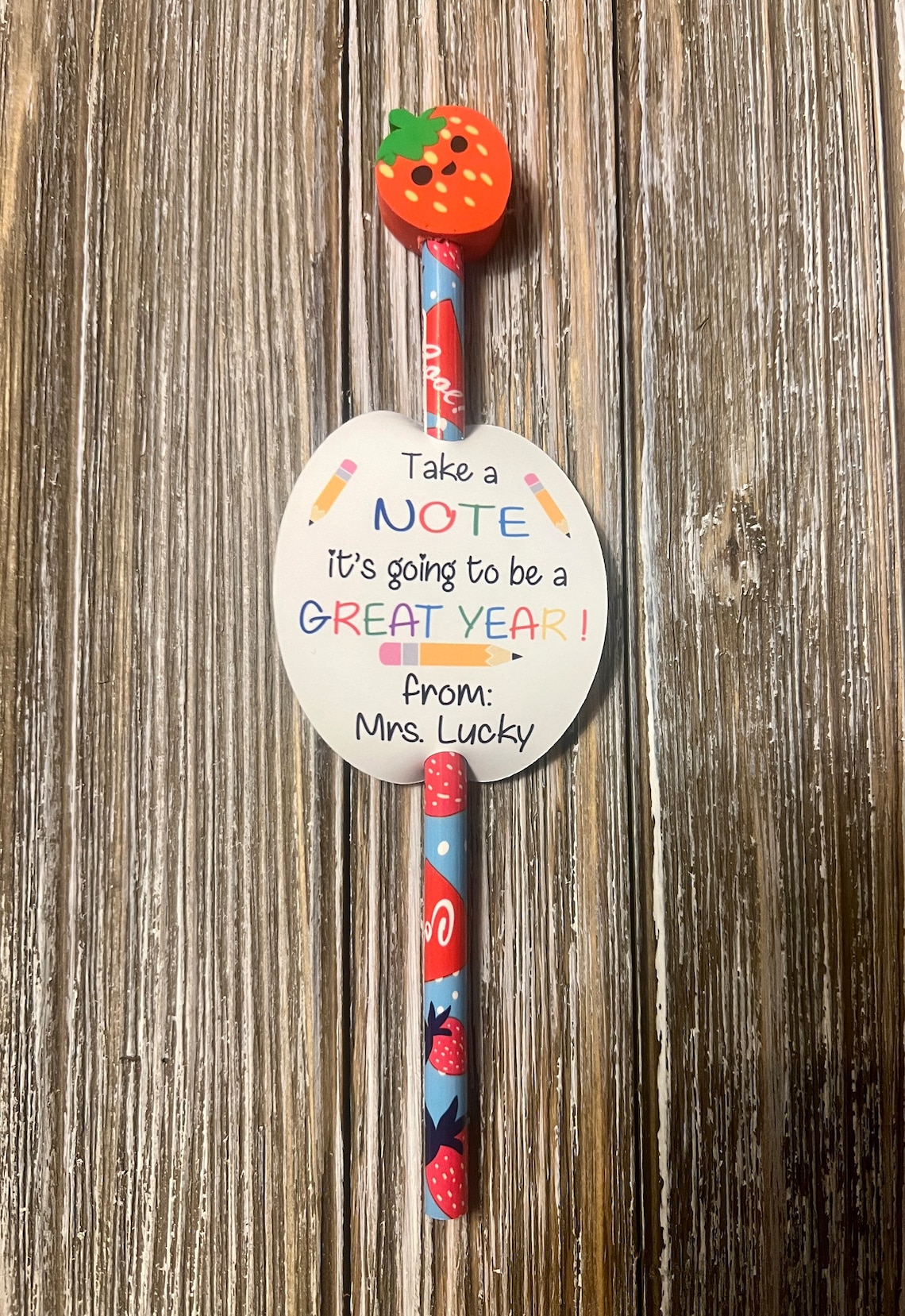 Personalized Tag With Pencil and Eraser Back to School Gift - Etsy