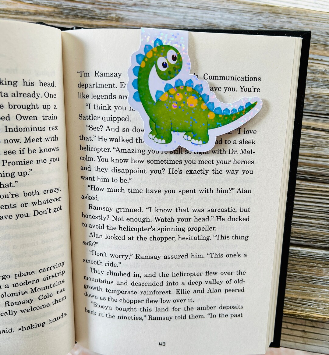 Cute Dinosaur Magnetic Bookmark Holographic, Dino , Dinosaur Bookmark ...