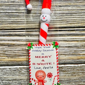 Candy Cane Pen Personalized , Stocking Stuffer, Christmas Gift ...