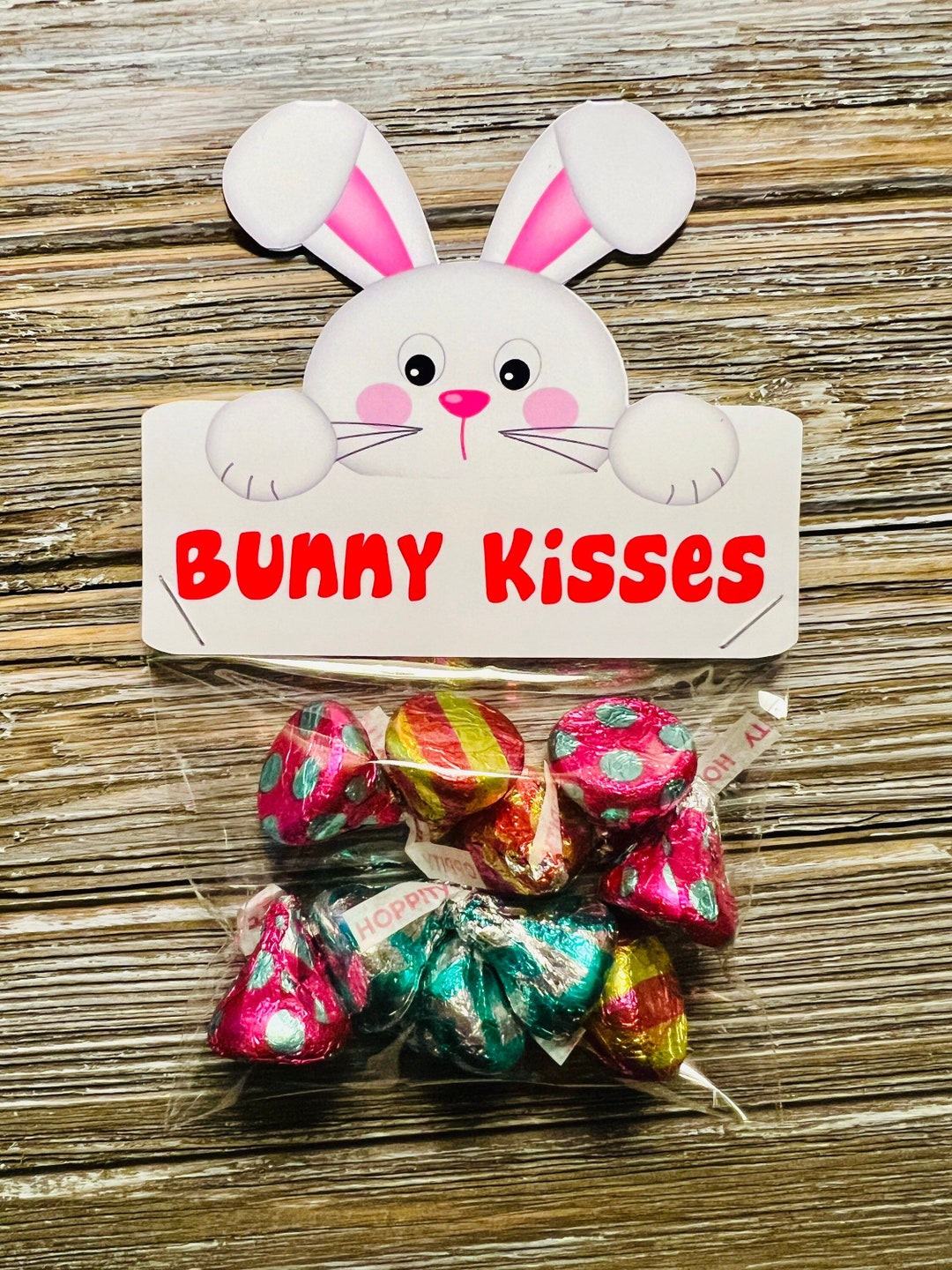 Bunny Kisses Easter Treat Bag ,basket Stuffers, Basket Fillers , Kids ...