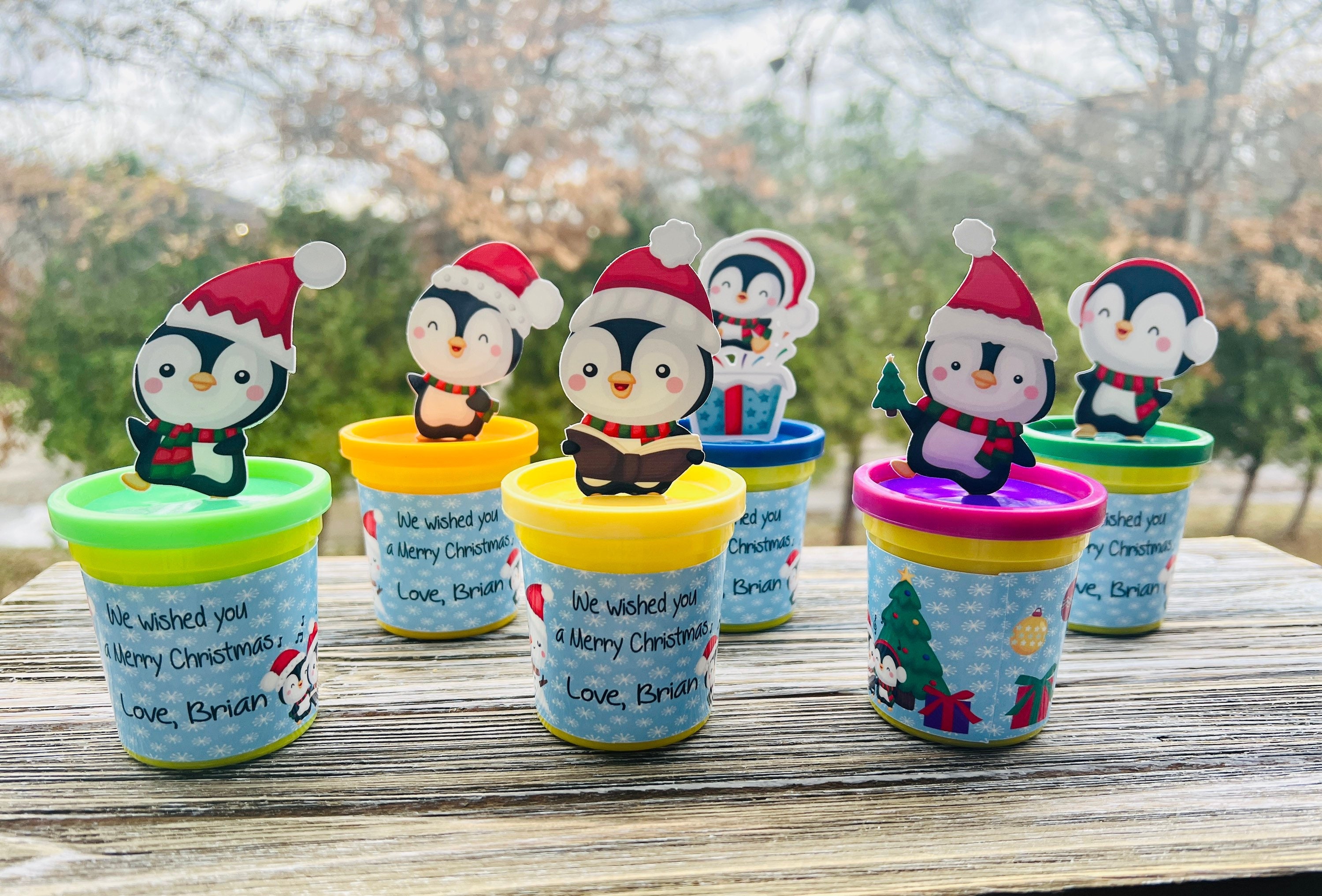 Personalized Kids Play-doh Christmas Penguin Christmas - Etsy