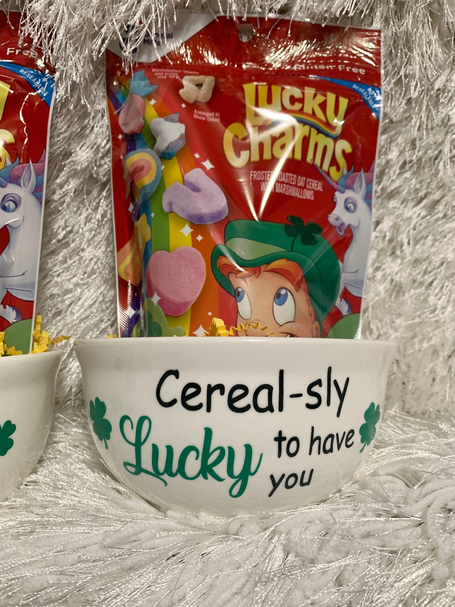 Lucky Charm Bowl Personalized Cereal Bowl Personalized - Etsy