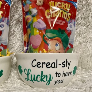 Lucky Charm Bowl | Personalized Cereal Bowl | Personalized Gift | Gift ...