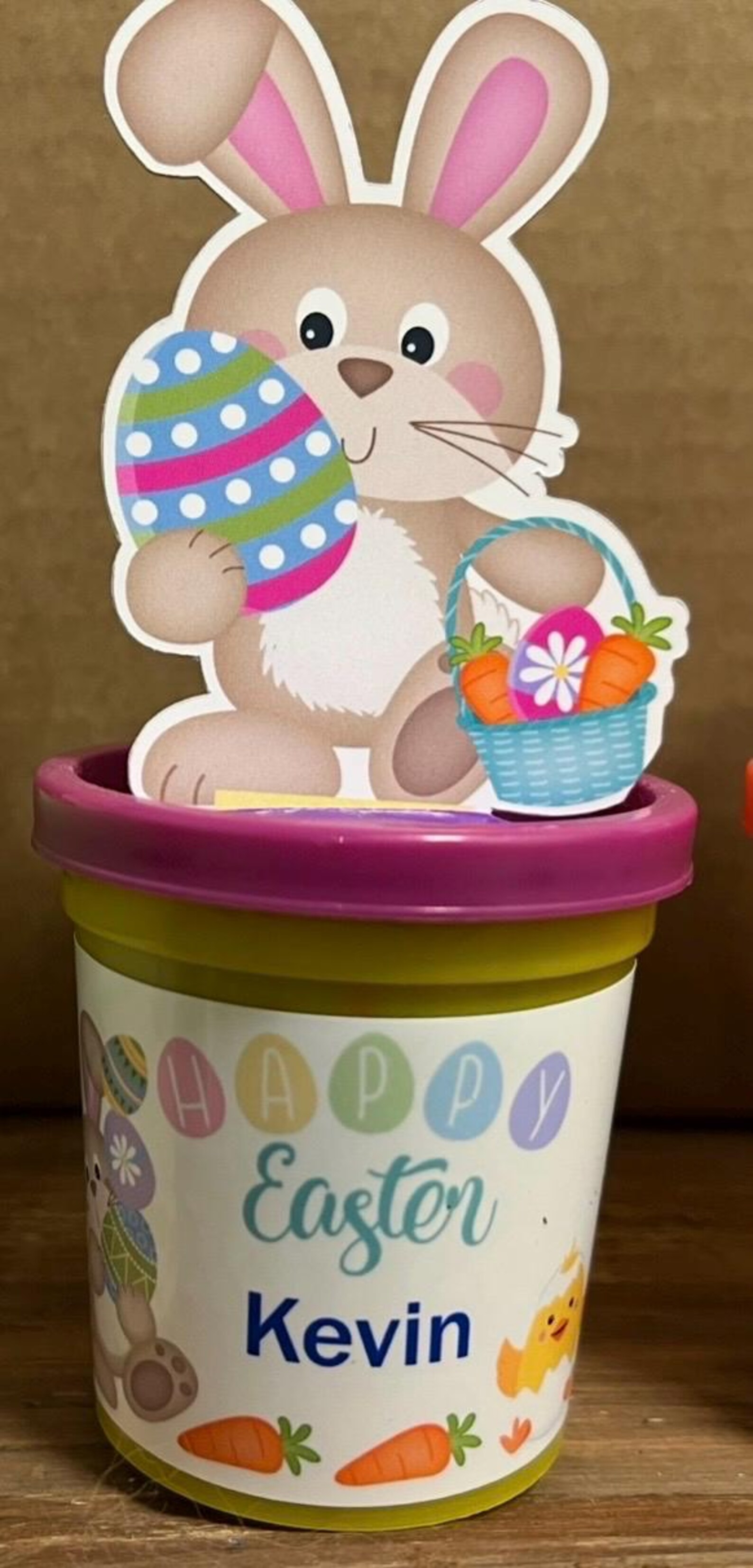 Personalized Easter Playdoh , Kids Easter Gift, Non Candy, Chick Play ...