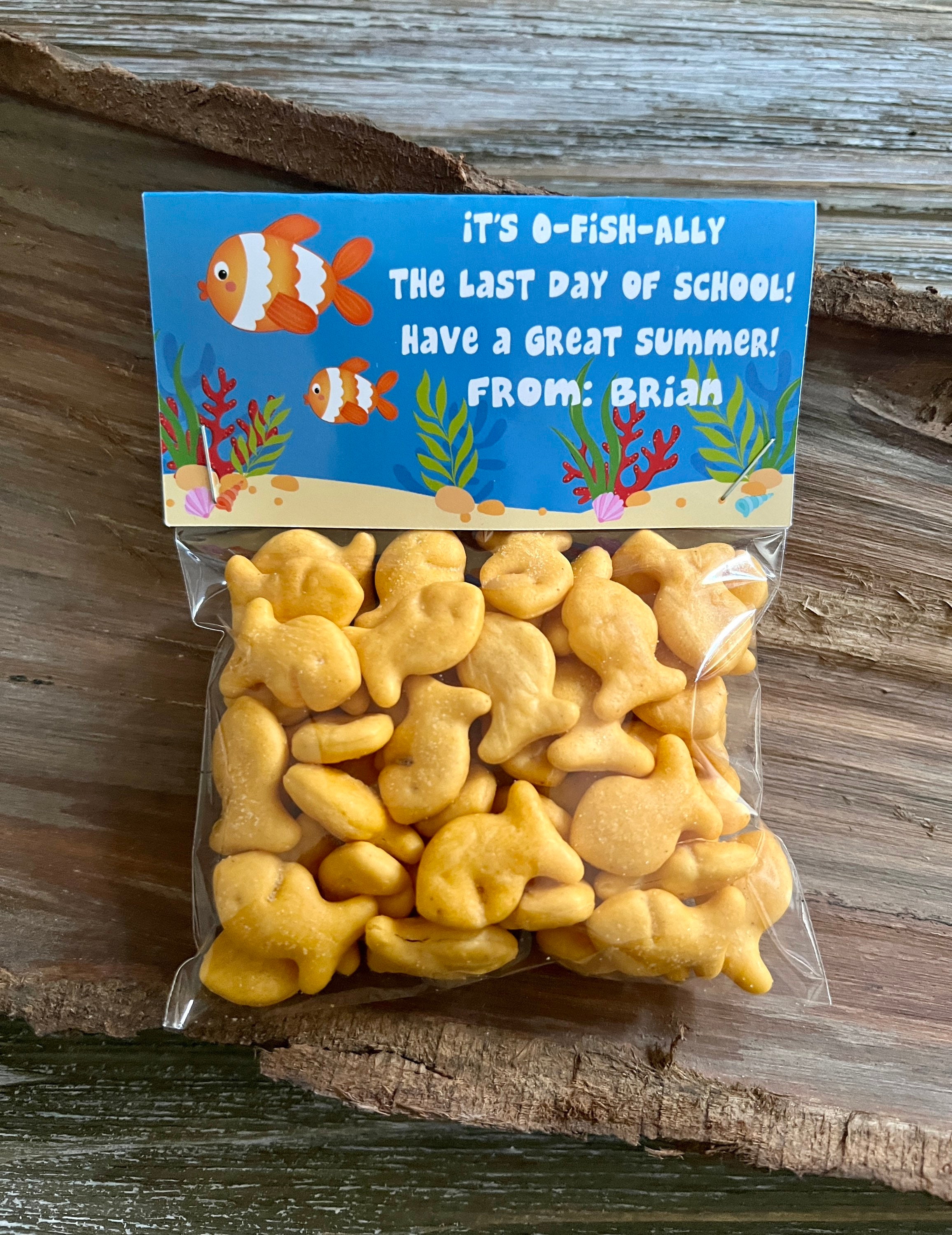Summer Gift, Goldfish Treat Bag, End of School Gift, Classroom Favors ...