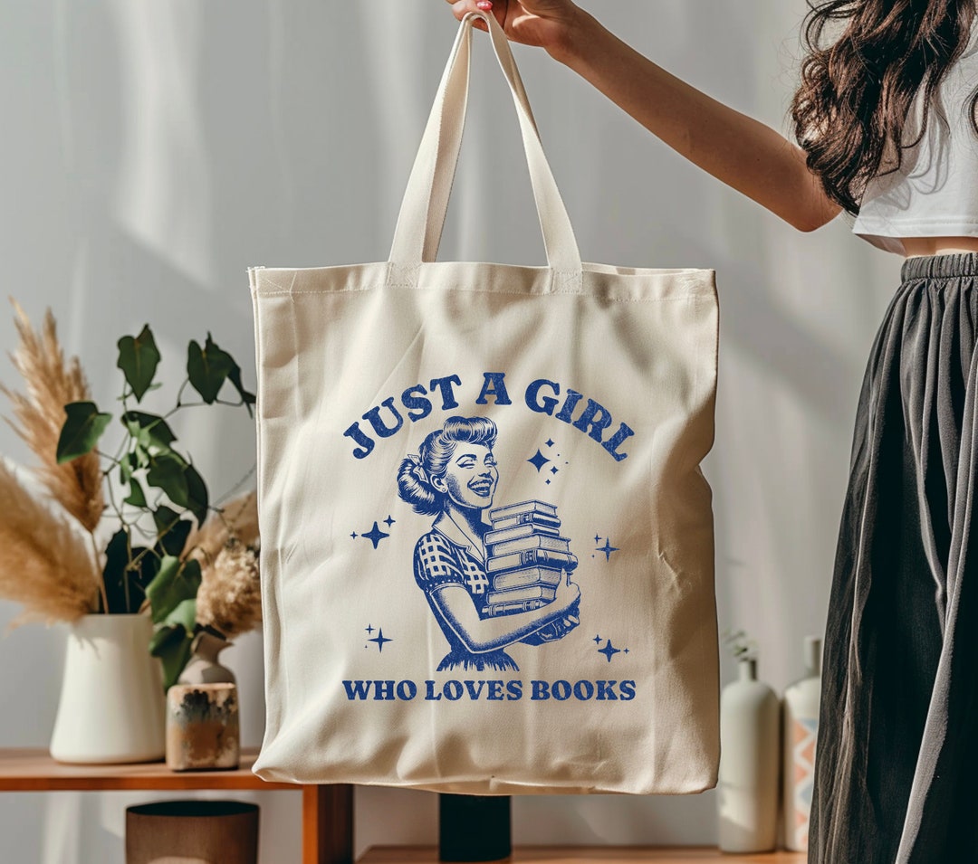 Book Tote Bag, Bagged Gifted, Birthday Gift for Book Lovers, Bag for ...