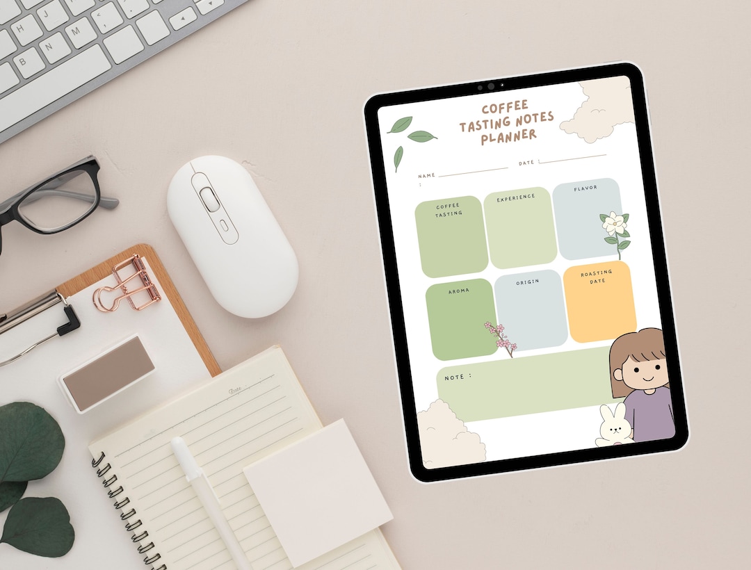 Coffee Tasting Digital Planner for Coffee Enthusiasts to Track Their ...