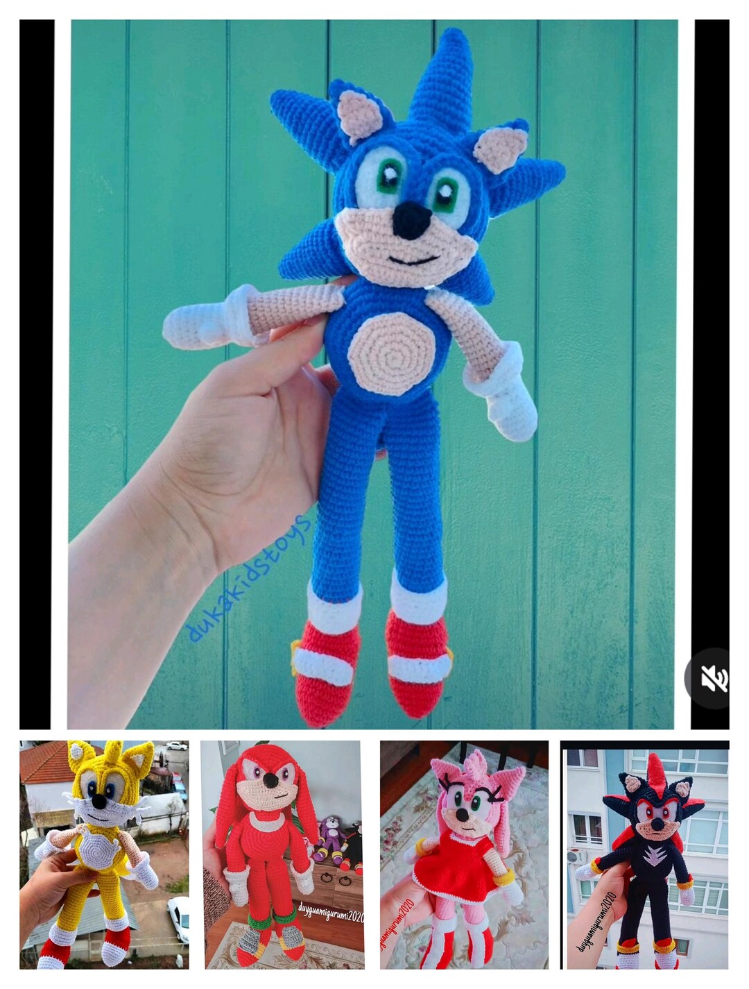 Super Sonic Toy Amigurumi Sonic the Hedgehog Character Labor Crochet ...
