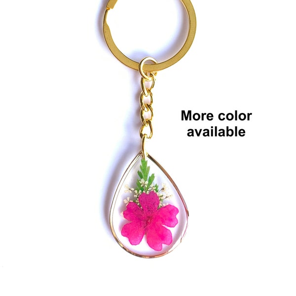 Resin Flower Keychain - Etsy
