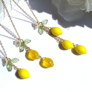Lemon Necklace/ 14k Gold Filled Necklace / Pendant Necklace/ Food ...