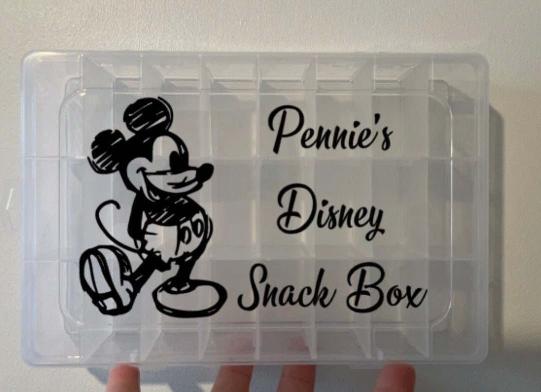 Personalised Disney Decal for a Snack Box / Disney Travel Snack Box ...