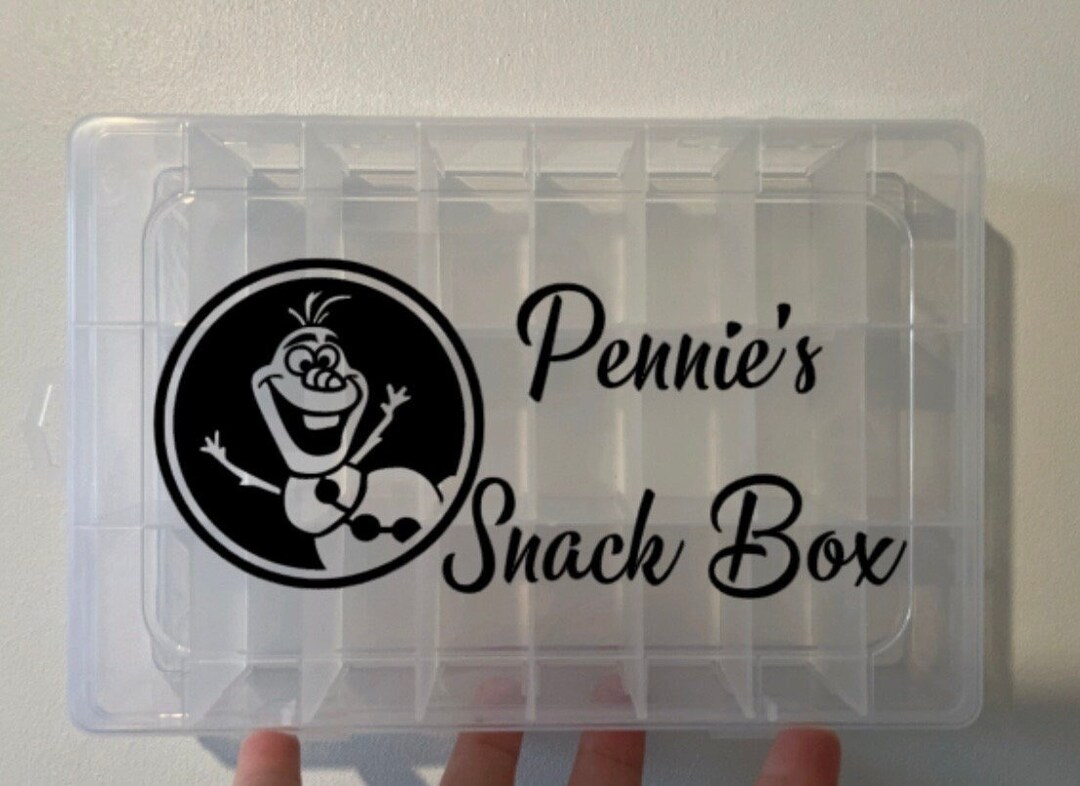Personalised Disney Decal for a Snack Box / Disney Travel Snack Box ...