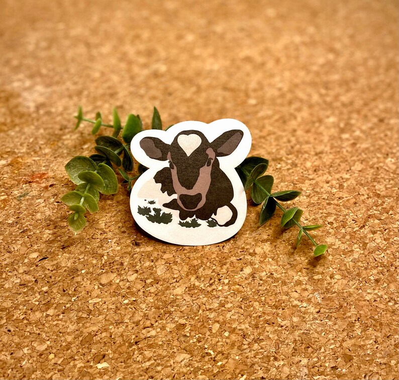Laying Cow Sticker - Etsy