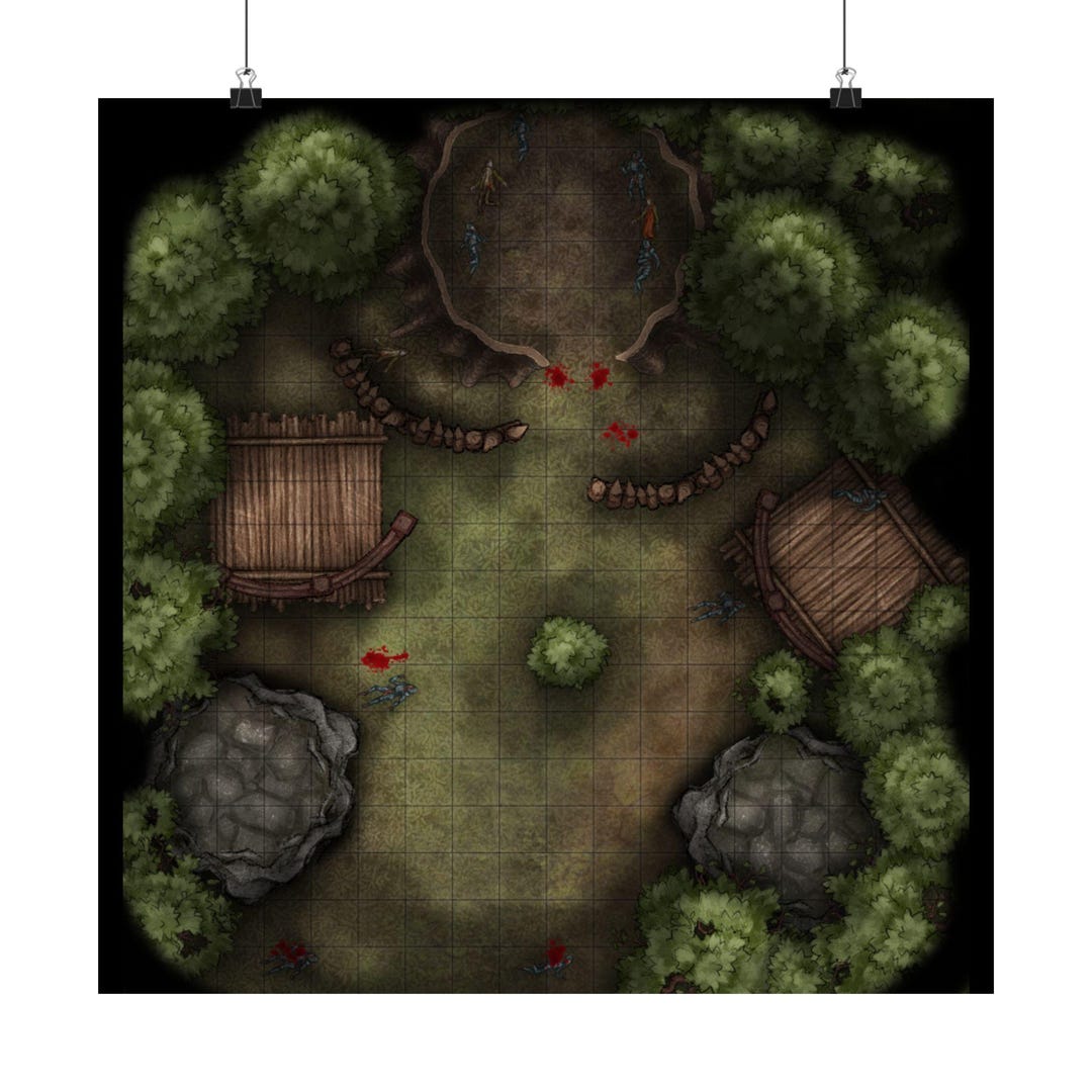 Forest Outpost Battlemap 20x20 - Etsy