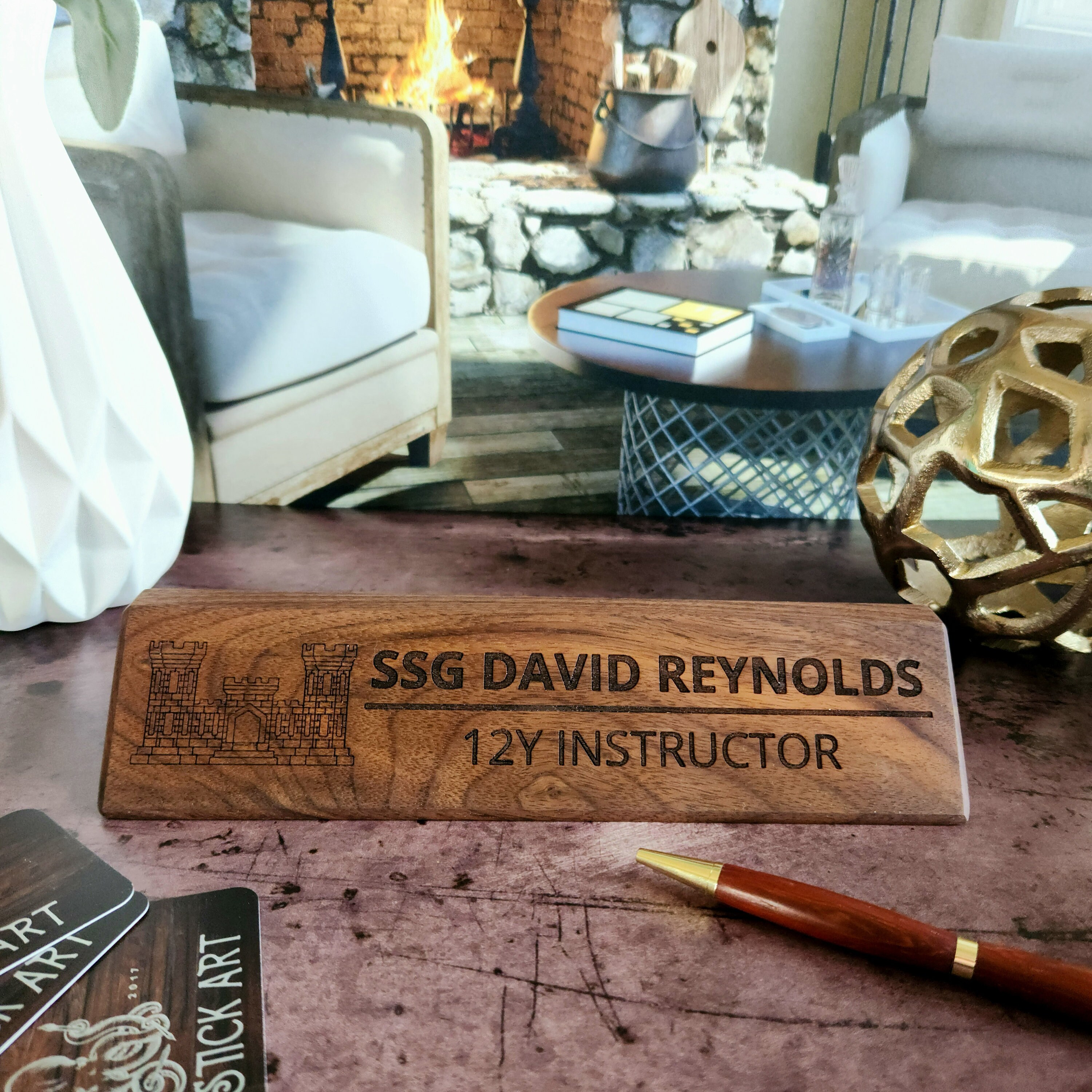 Desk Name Plate Custom Name Sign Personalized Wood Desk Name - Etsy