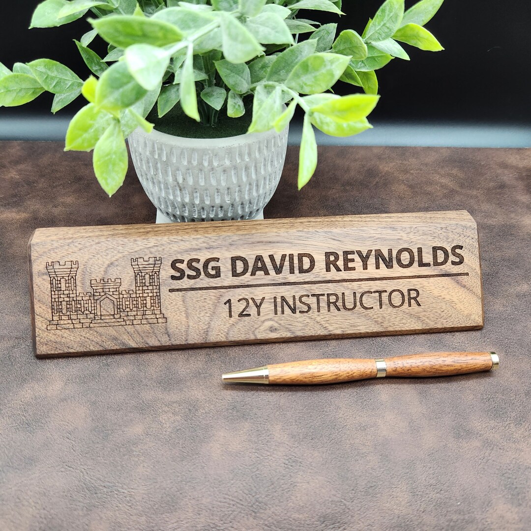Desk Name Plate, Custom Name Sign, Personalized Wood Desk Name - Etsy