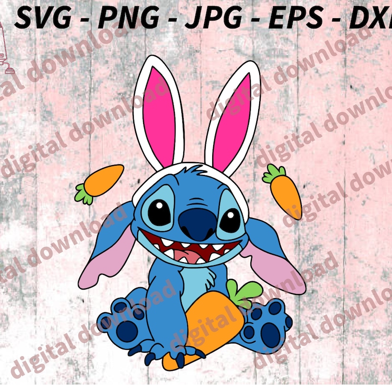 Stitch Easter Svg - Etsy