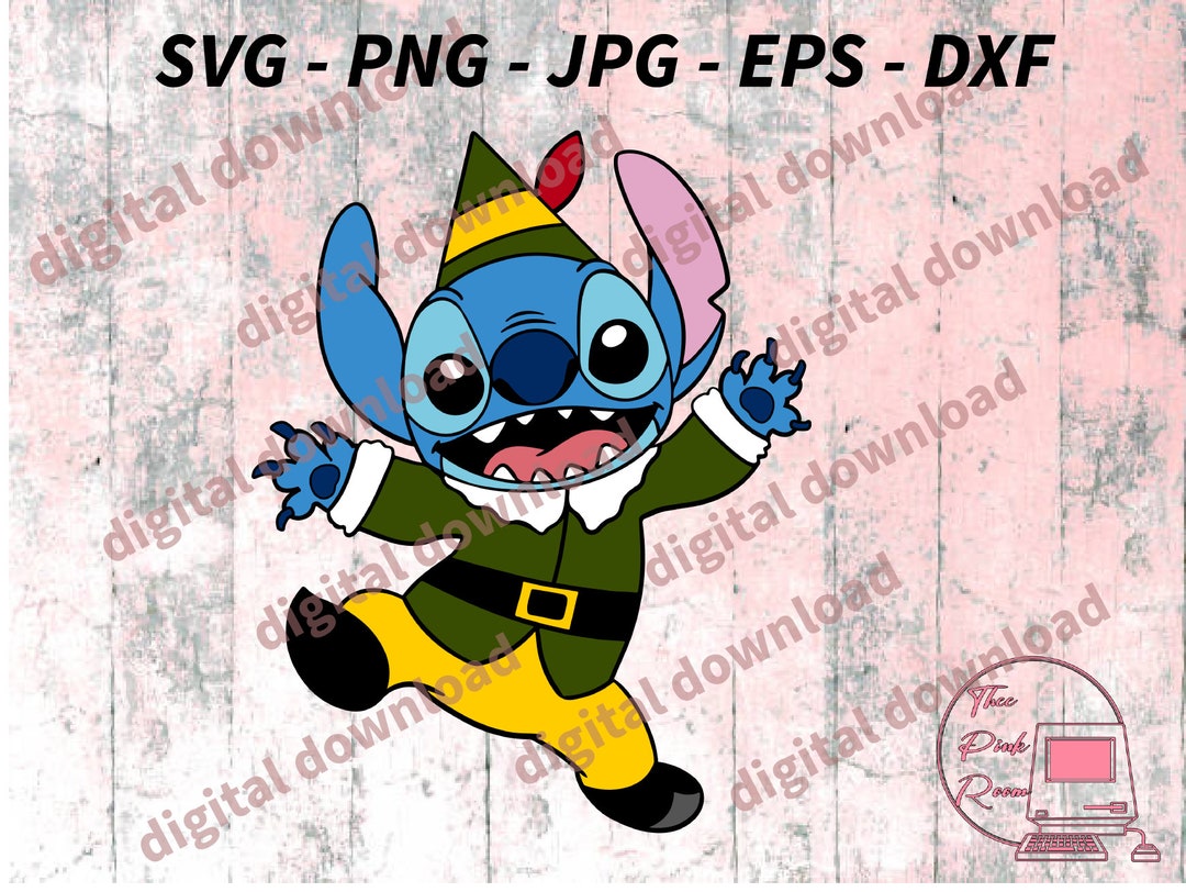 Christmas Stitch SVG, Stitch Elf, Instant Download, Christmas Svg ...