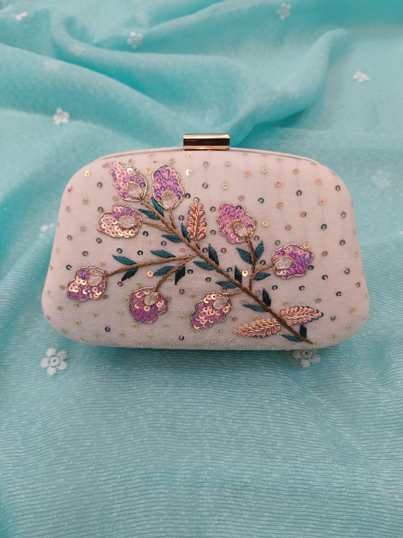 Clutch Bag, Women Wedding Gift, Party Wear Handbag, Indian Handmade ...