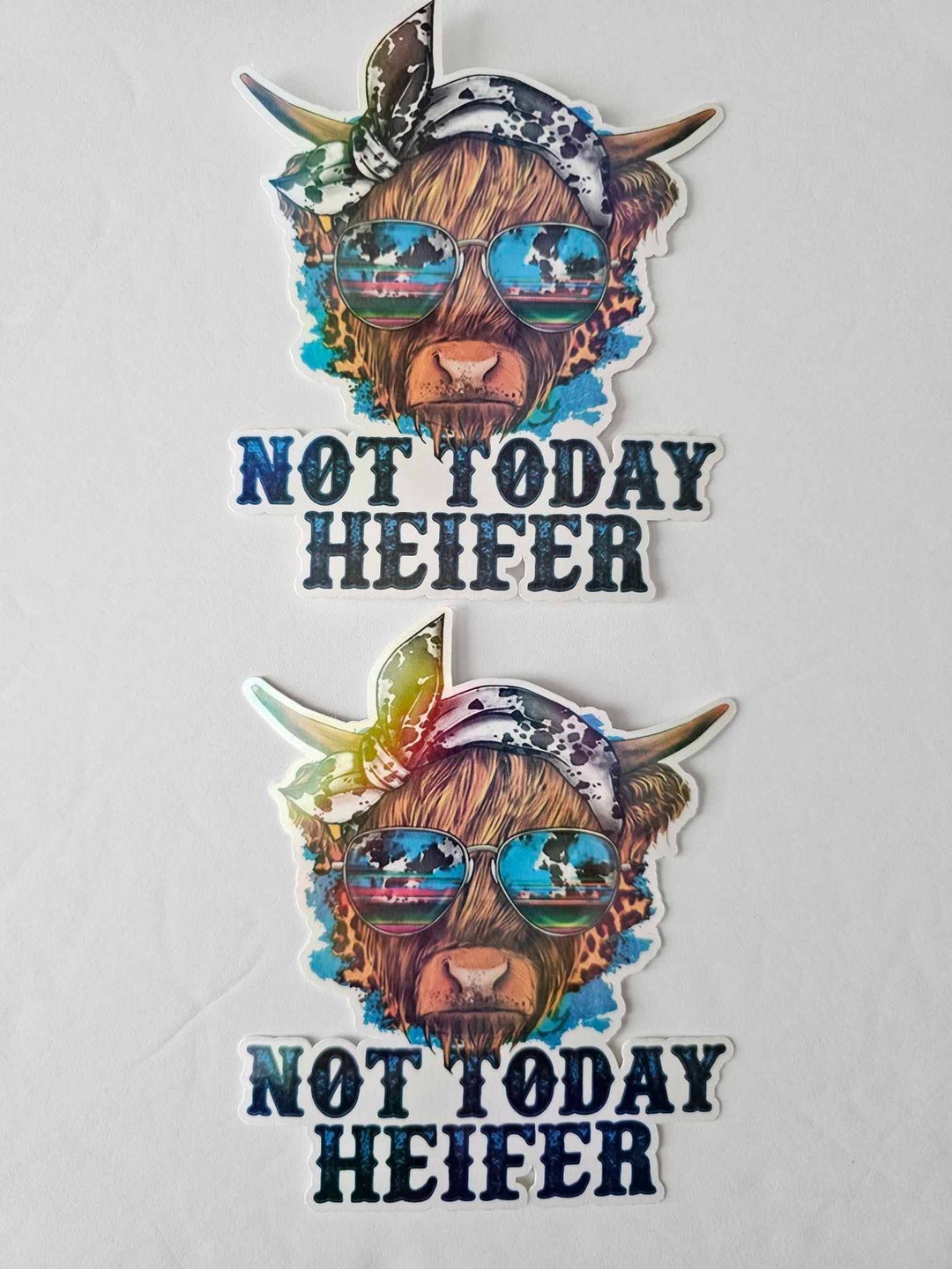 Not Today Heifer Highland Cow Waterproof Sticker FREE Shipping - Etsy