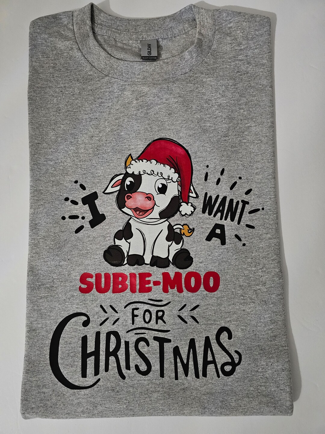 Christmas Moo Moo Subamoo Cow Tee Shirt Free Shipping - Etsy