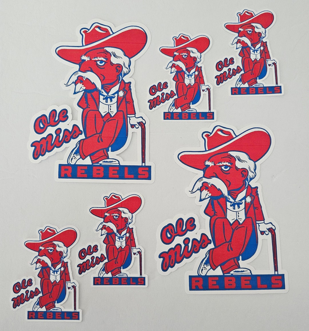 Ole Miss Rebel Waterproof STICKER Set FREE Shipping - Etsy