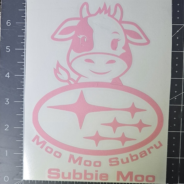 Moo Moo Subaru Decal - Etsy