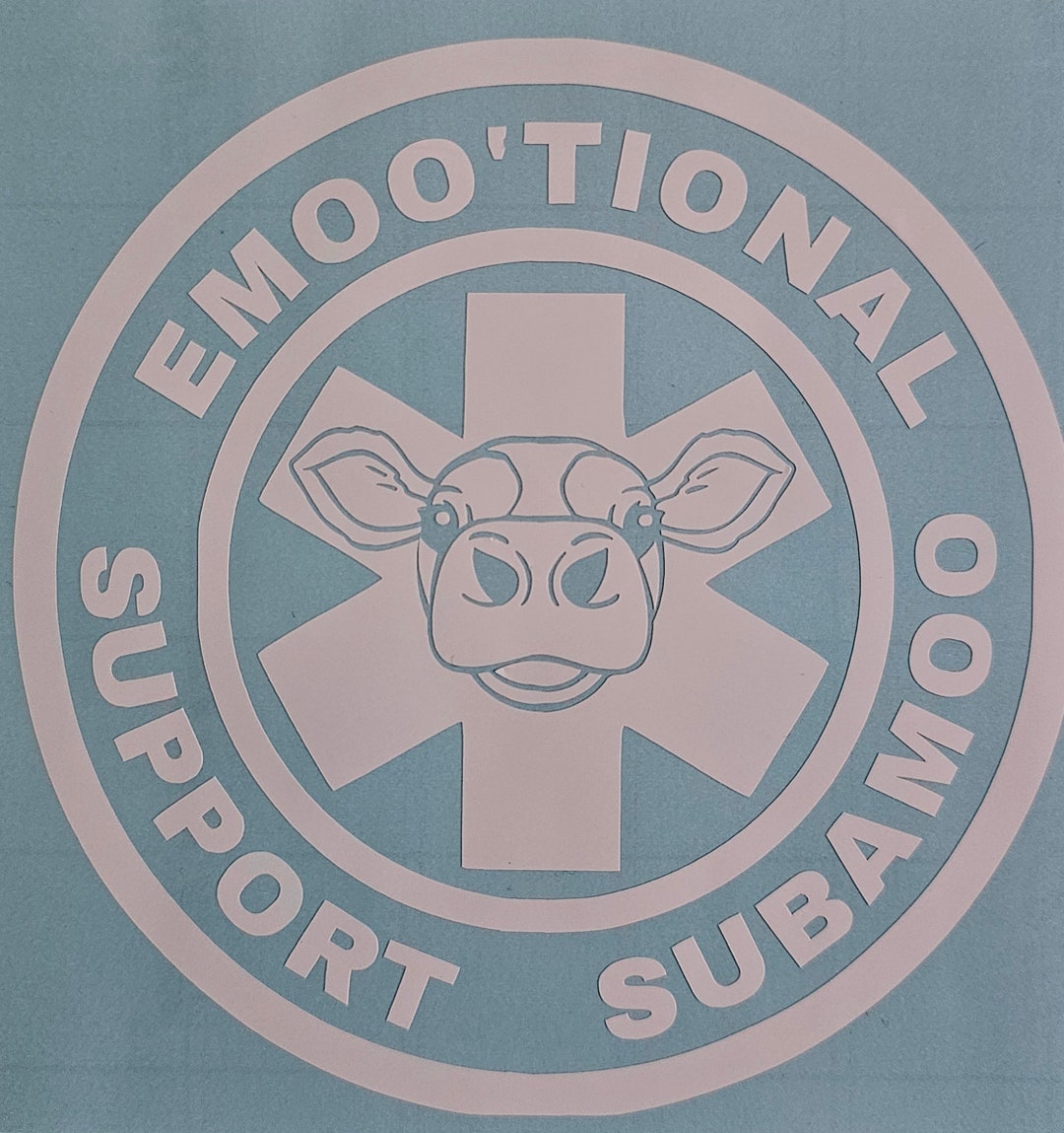 Emotional Support Subamoo Moo Moo Subaru Free Shipping - Etsy