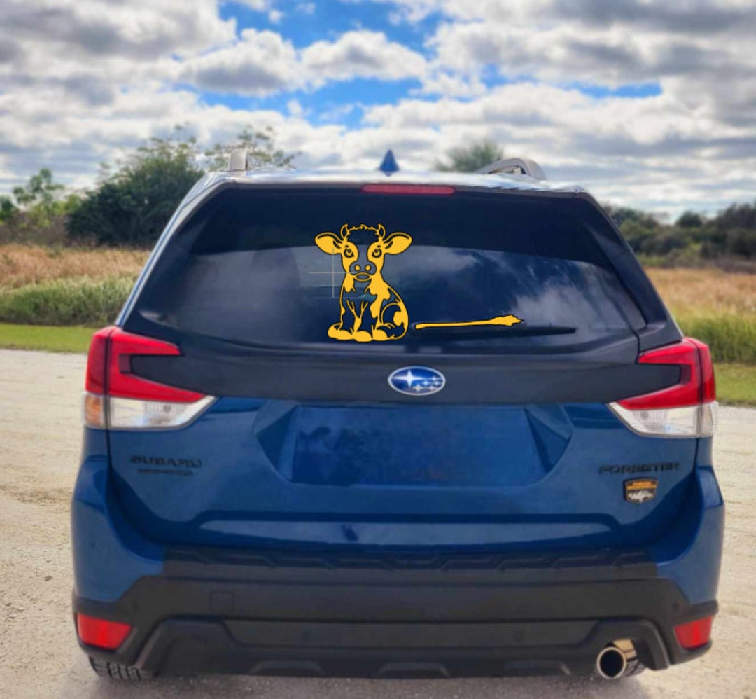 Moobaru Moo Moo Cow Decal Windshield REAR Wiper Cow Moving Tail - Etsy