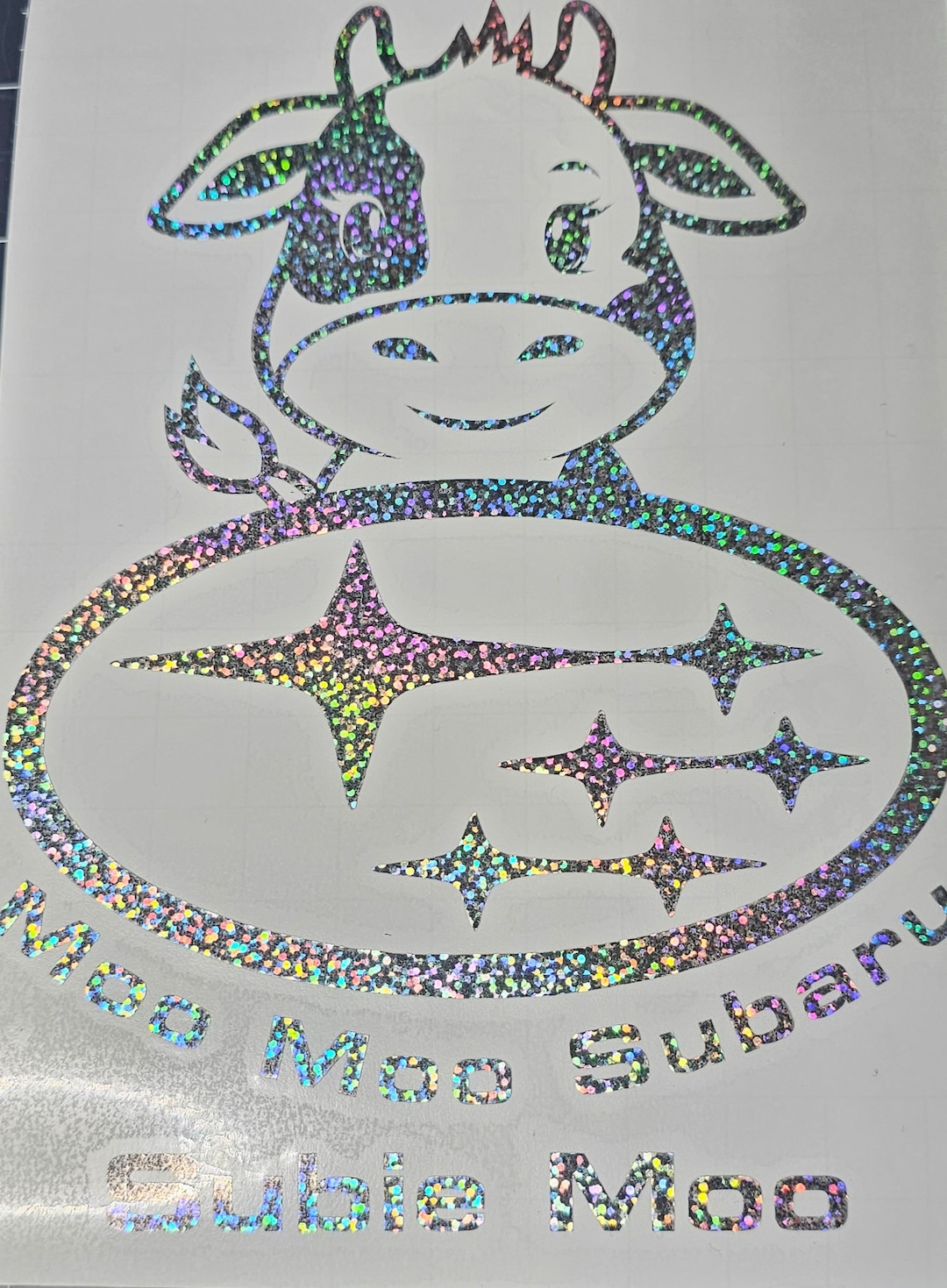 Moo Moo Subaru Car Decal Subie Moo HOLOGRAPHIC - Etsy UK